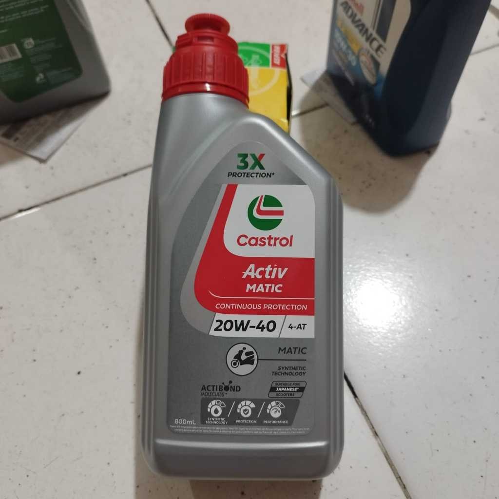 Jual Oli castrol castrol activ matic 20w-40 . oli motor matic | Shopee ...
