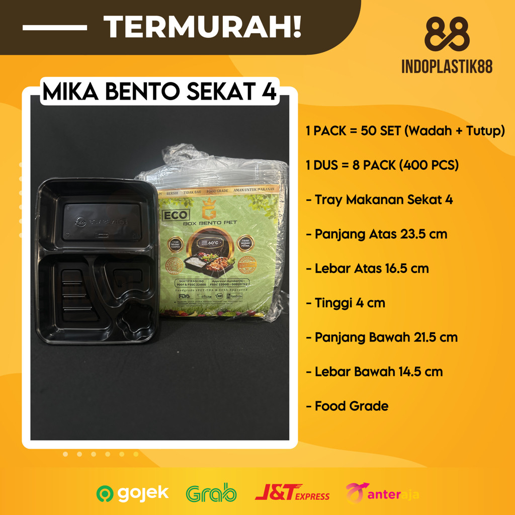 Jual MIKA BENTO SEKAT 4 / BOX BENTO / TRAY BENTO / MIKA BENTO BINTANG ...
