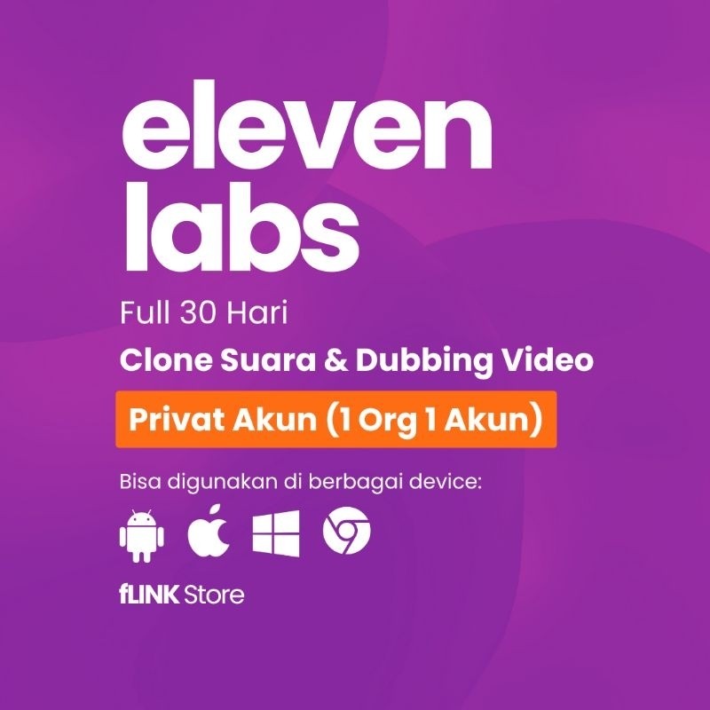 Jual ELEVENLABS AI VOICE CLONING PREMIUM 30 HARI RESMI | Shopee Indonesia