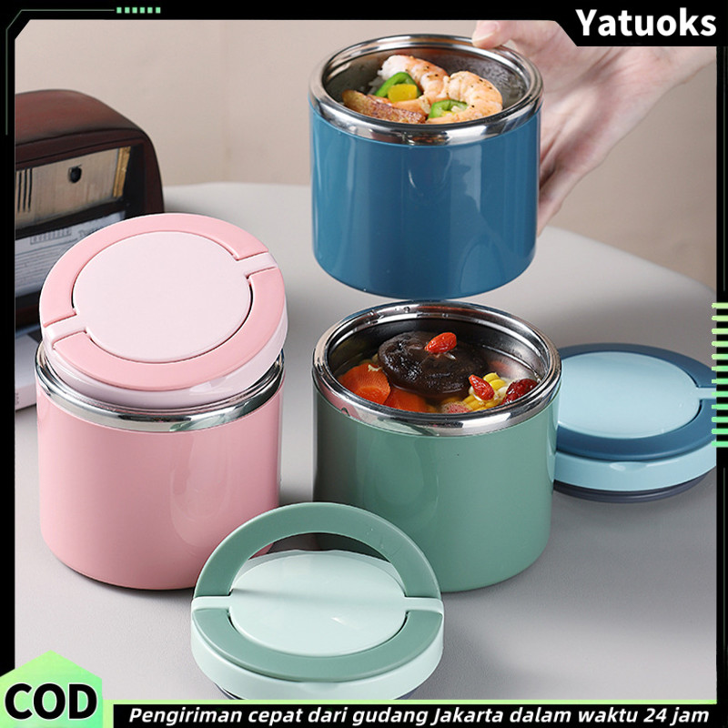 Jual 630ml Kotak makan siang termal /304-Stainless steel Tahan Panas Lunch Box /Termos Makan ...