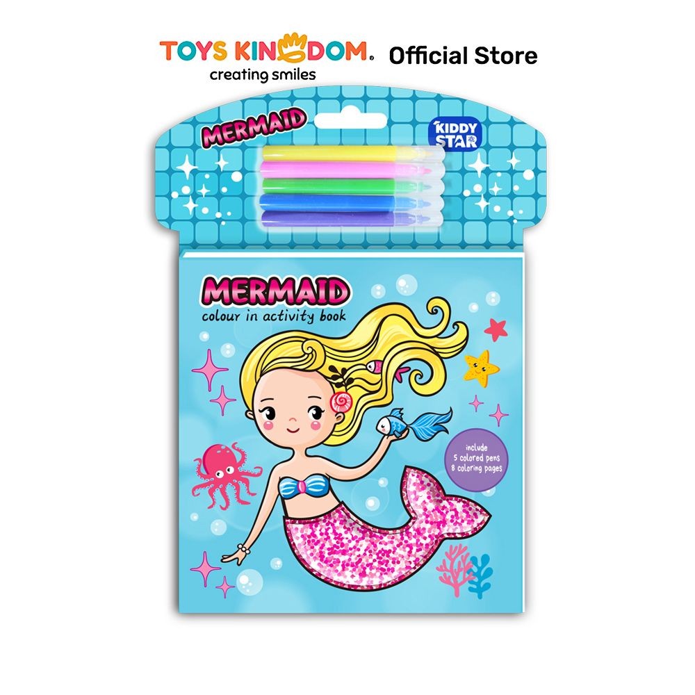 Jual Toys Kingdom Kiddy Star Buku Mewarnai Mermaid - Biru Seni Gambar ...