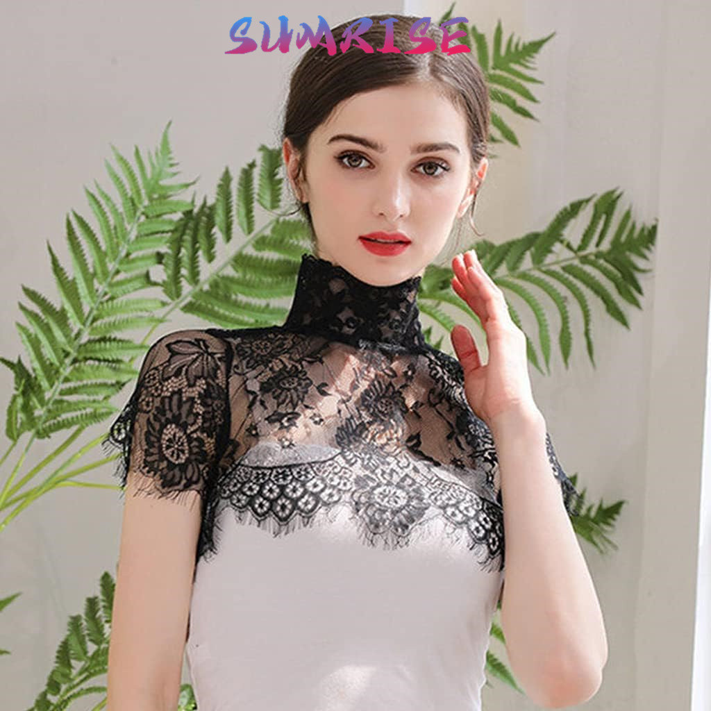 Jual Kerah Penutup Leher Ruff Mini Korean Lace Collar Fake Collar ...