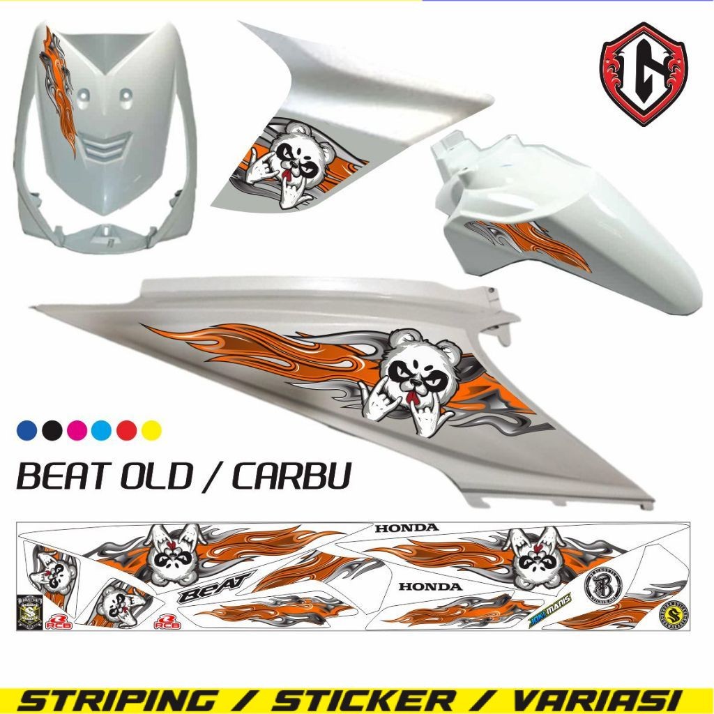 Jual STRIPING STICKER MOTOR HONDA/BEAT OLD TAHUN 2007/2010 API/PANDA ...
