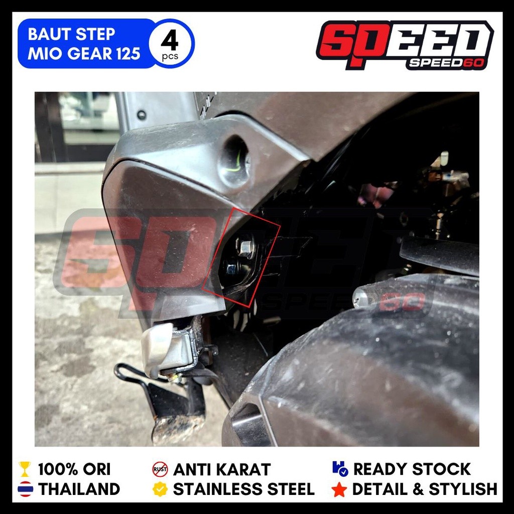 Jual NEOPART - Probolt Baut Dudukan Step Kiri Kanan Yamaha Mio Gear 125 ...