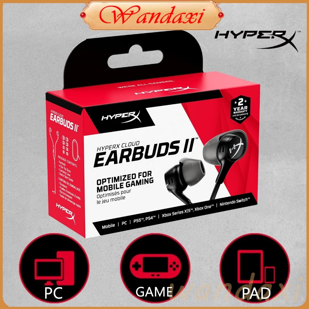 Jual Garansi 2 years & 100%ori Kingston HyperX Cloud Earbuds II V2 PUBG ...