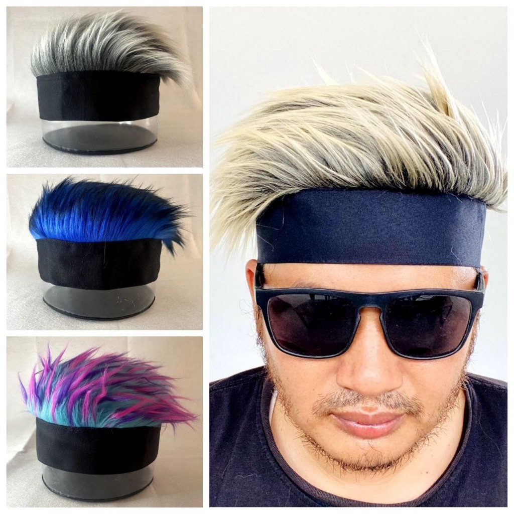 Jual Topi wig rambut palsu pria cosplay anime Gojo Satoru Cosplay Anime ...