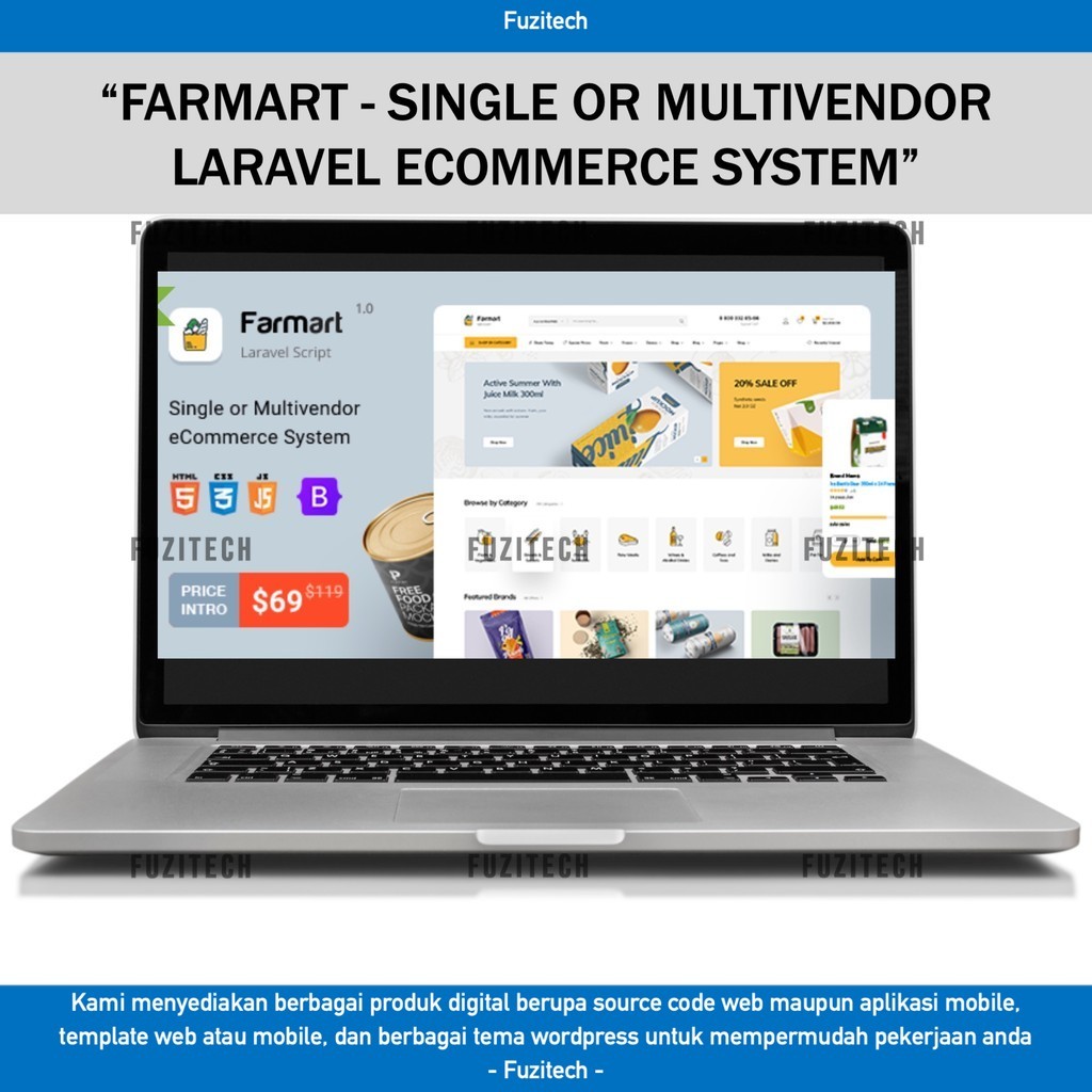 Jual SOURCE CODE APLIKASI WEB FARMART - SINGLE OR MULTIVENDOR LARAVEL ECOMMERCE SYSTEM D232 ...
