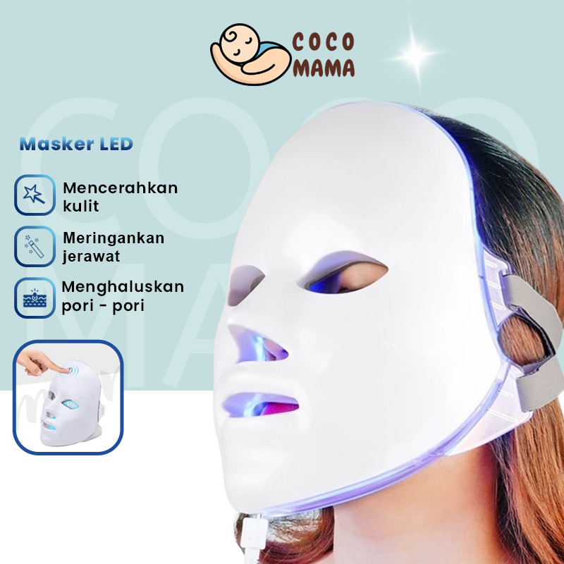 Jual COCO LED Masker Perbaikan dan Pemulihan Kecantikan PDT Light 7 Warna Led Mask Photon ...