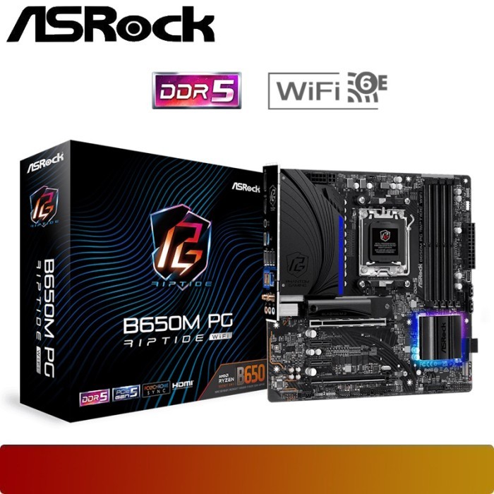 Jual ASROCK B650M PG Riptide WiFi | Motherboard AMD B650 AM5 DDR5 Micro ...