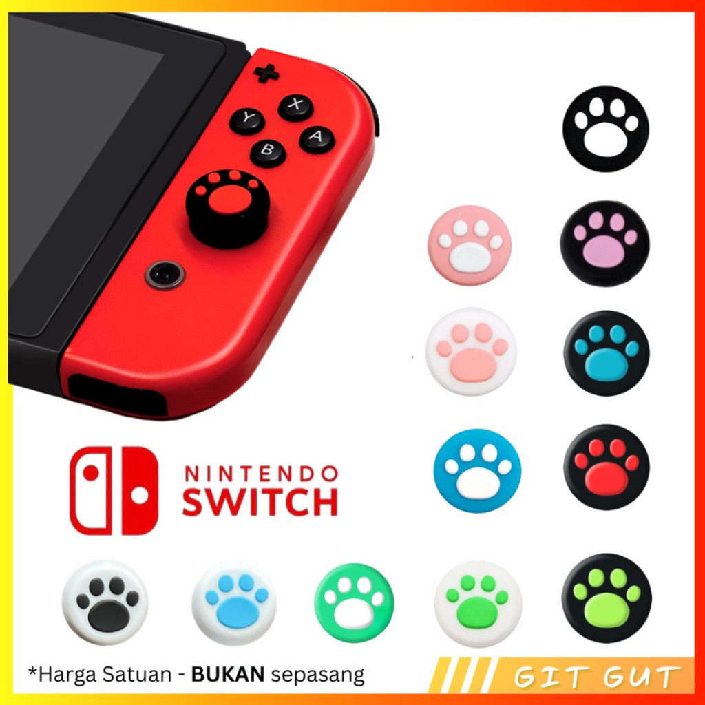 Jual Nintendo Switch Analog Thumb Grip Cat Paw - Controller Stick Cap ...