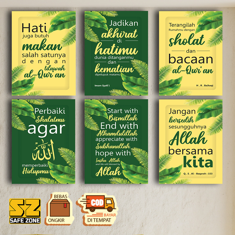 Jual Pajangan Dinding Poster Kayu Quote Islam Hadist Al-Quran Hiasan ...