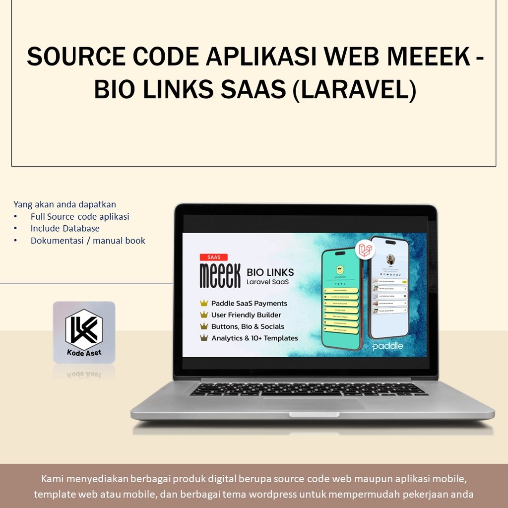 Jual SOURCE CODE APLIKASI WEB MEEEK - BIO LINKS SAAS (LARAVEL) | Shopee Indonesia