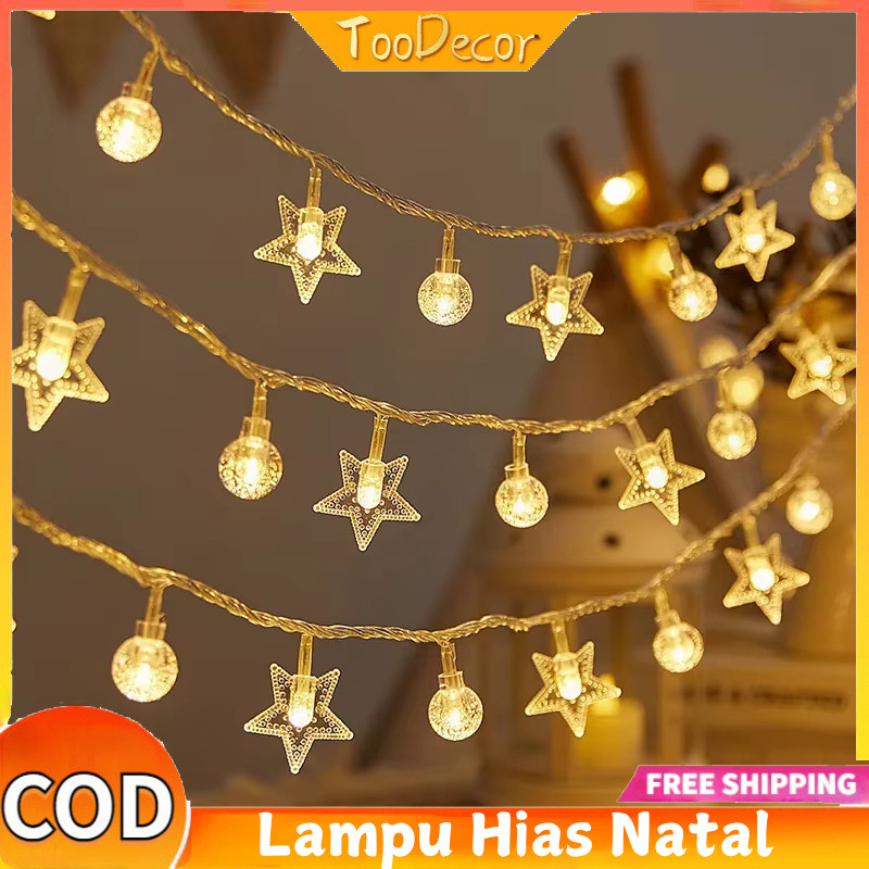 Jual Lampu Hias Natal Lampu LED Hiasan 10 Meter Lampu Kelap Kelip Lampu ...