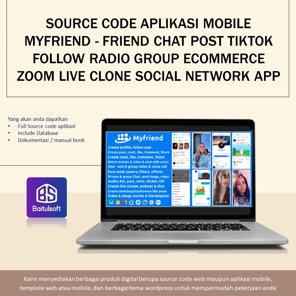 Jual SOURCE CODE APLIKASI MOBILE MYFRIEND - FRIEND CHAT POST TIKTOK ...
