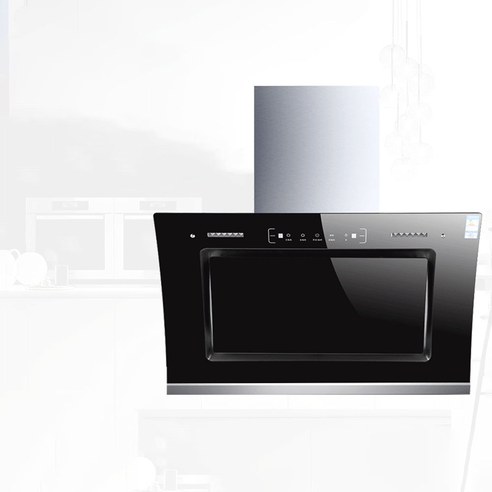 Jual Dual motor Kitchen Hood Side Suction Range Hood Automatic Cleaning ...