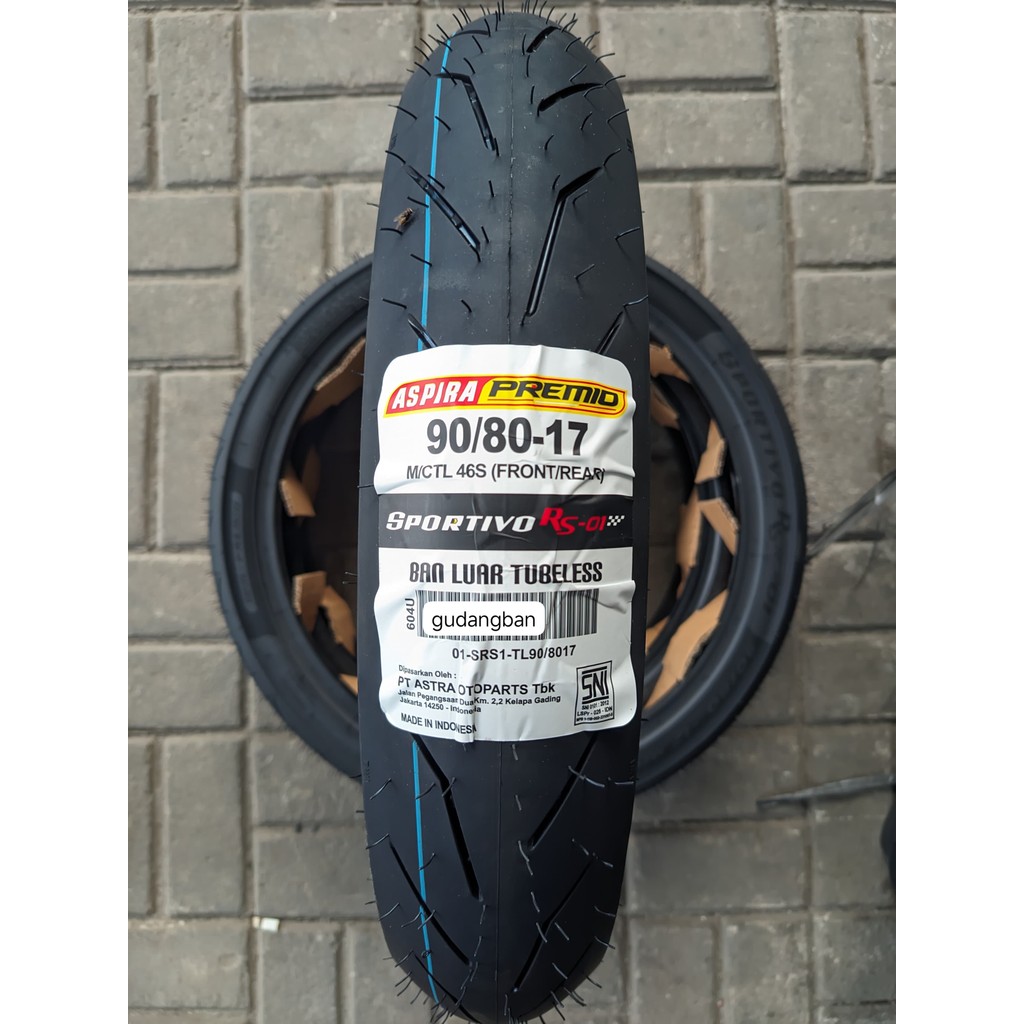 Jual ( RING 17 ) RS-01 90 / 80 - 17 ASPIRA PREMIO SPORTIVO RS01 Ban Soft Compound FREE PENTIL ...