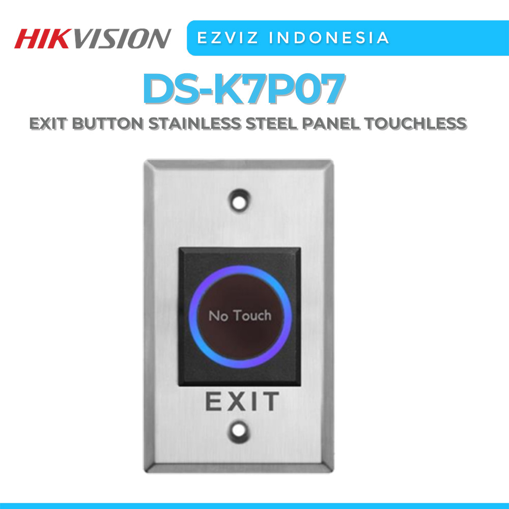 Jual HIKVISION DS-K7P07 EXIT BUTTON STAINLESS STEEL PANEL TOUCHLESS | Shopee Indonesia
