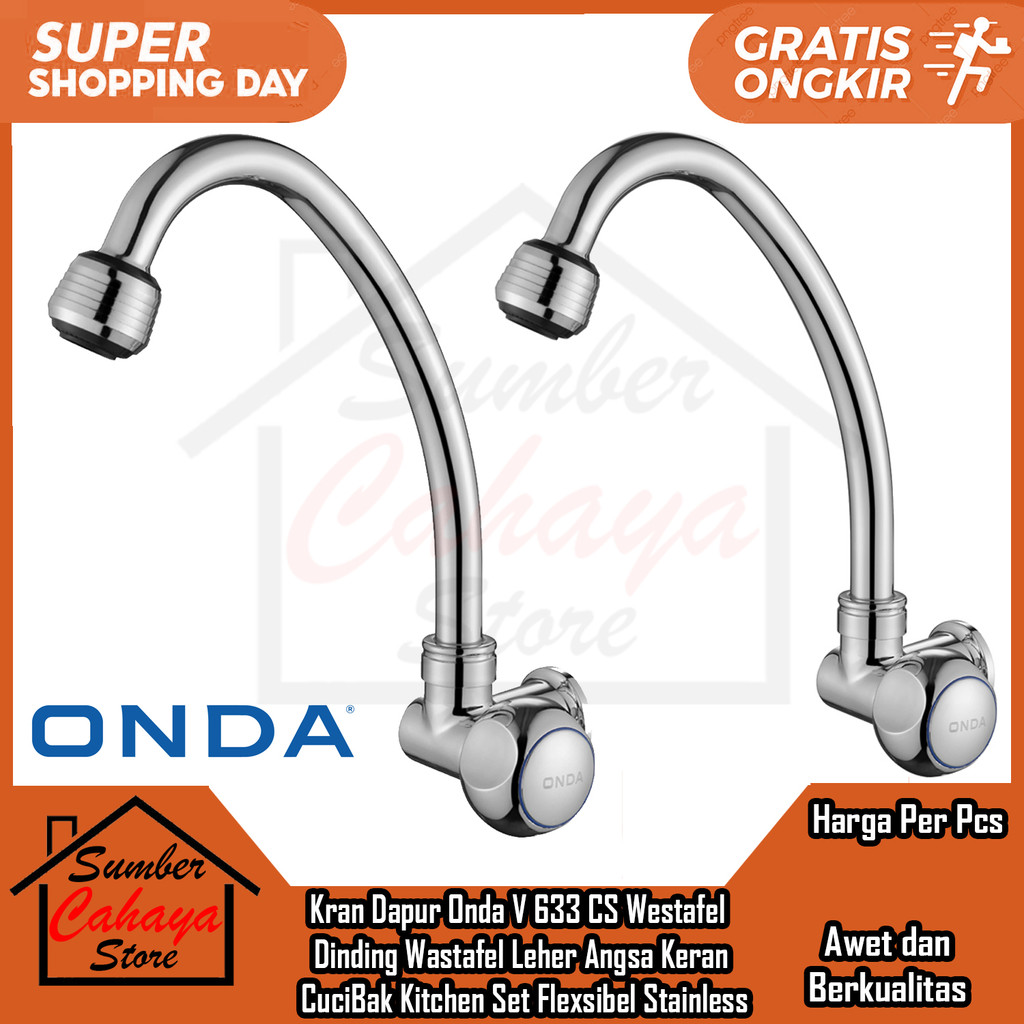 Jual Kran Dapur Onda V 633 Cs 1/2" Inch Inci Inchi In Westafel Tembok ...