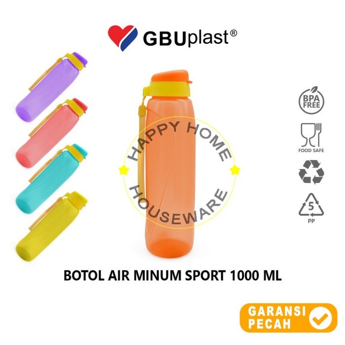 Jual GBUplast SPORT Botol Air Minum Anak 1000ml Botol Air Minum Tali 1 ...