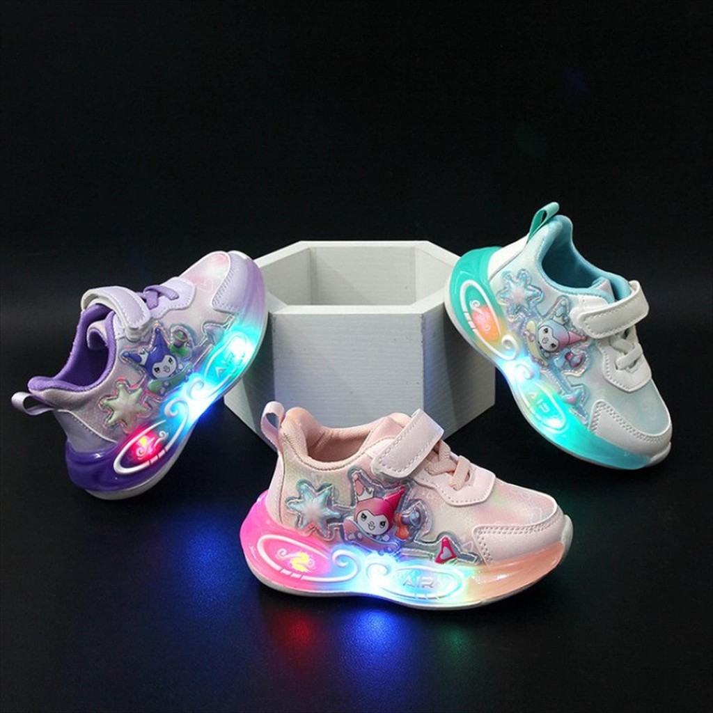 Jual Juragan Junior [COD] Sepatu KUROMI TWIGGY Sepatu LED Anak ...