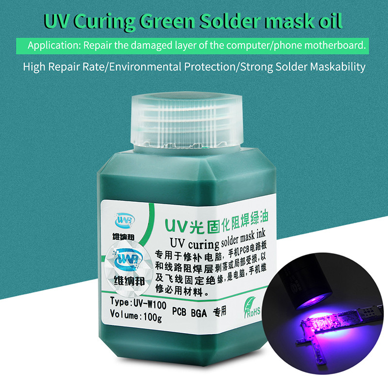 Jual UV Curable Solder Mask Ink Green Oil UV Photosensitive Inks Solder ...