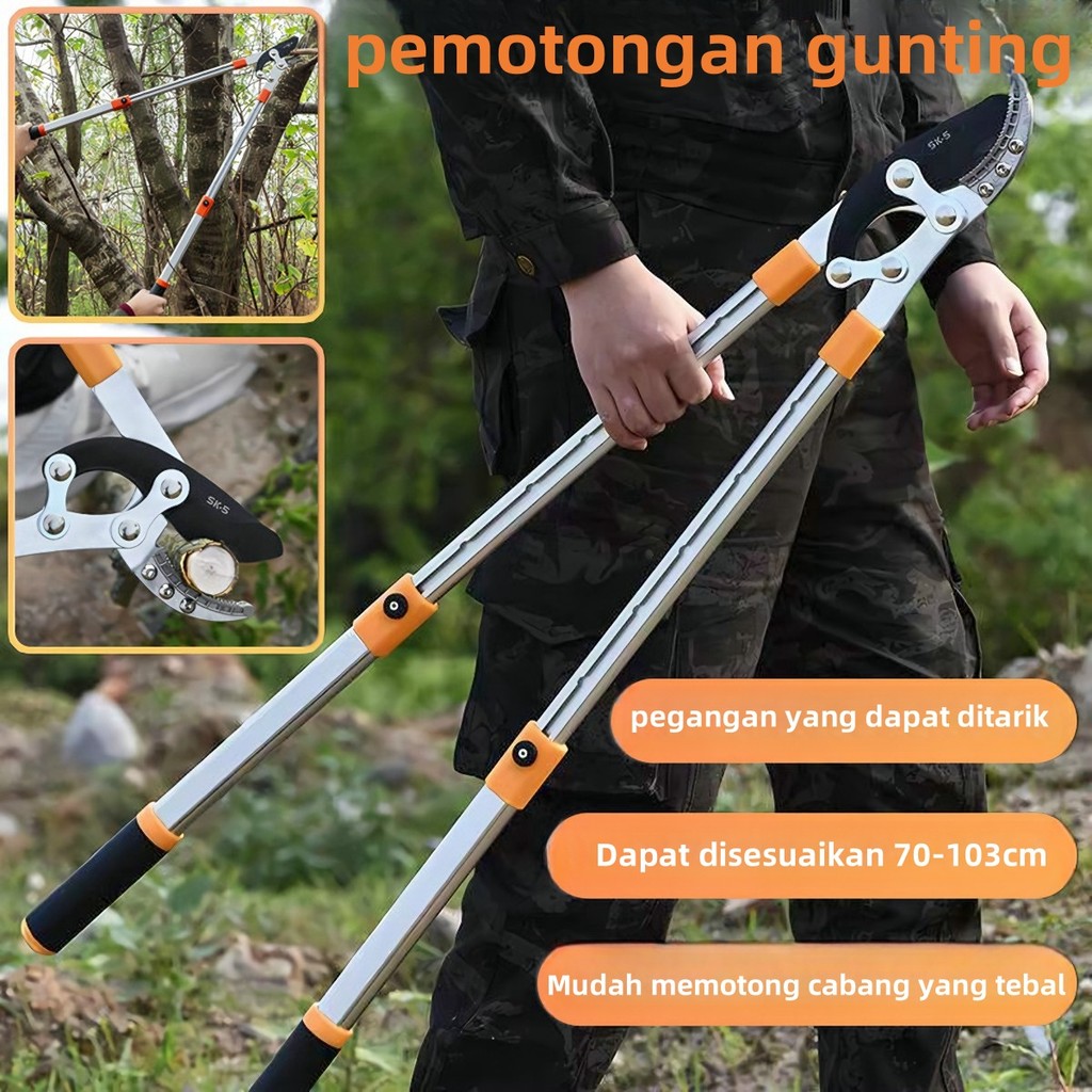 Jual Gunting Dahan Pemotong Ranting Pohon Telescopic Garden Pruning ...