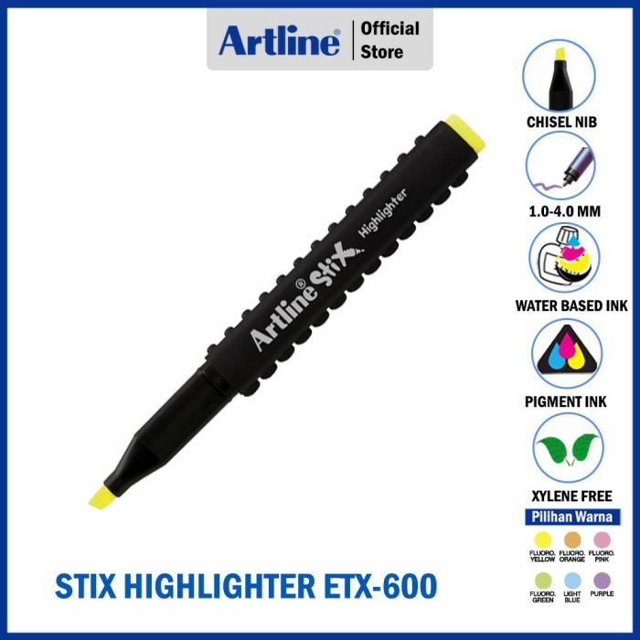 Jual Highlighter Artline Stix ETX-600 - Kuning | Shopee Indonesia