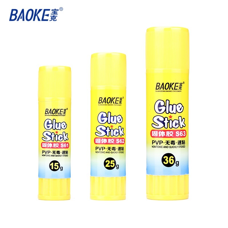 Jual BAOKE Glue Stick / Lem Kertas Batangan 9g/15g/25g/36g Daya Rekat ...