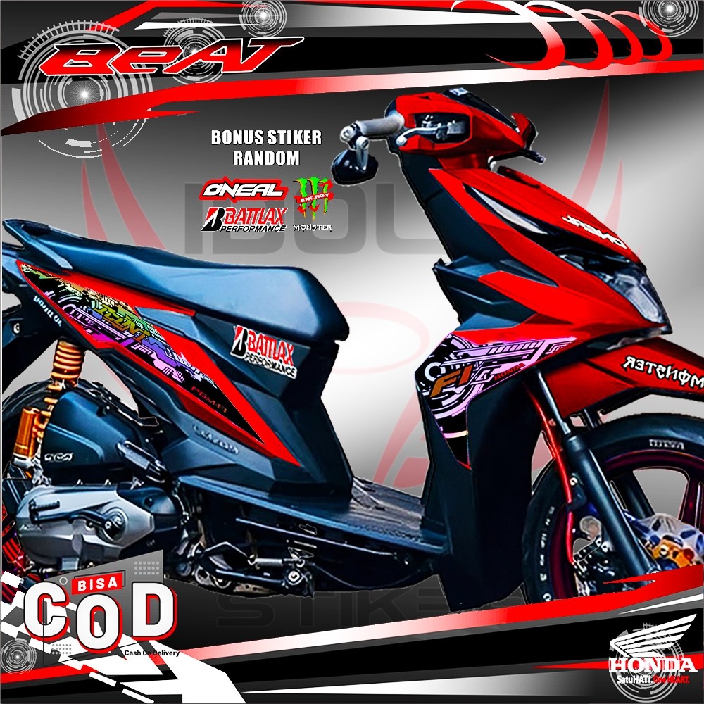 Jual Stiker Striping Variasi Honda Beat ESP NEW Striping Variasi ...