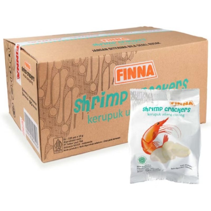 Jual Finna Kerupuk Udang Goreng Siap Makan 1 Dus Isi 120 pcs | Shopee ...