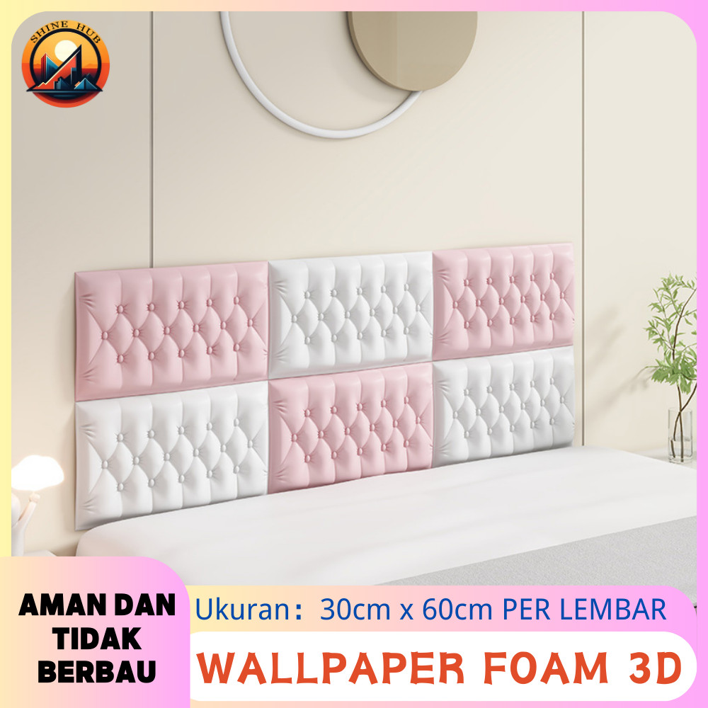 Jual Wallpaper Foam 3D 30x60CM / Stiker dinding latar belakang kepala ...