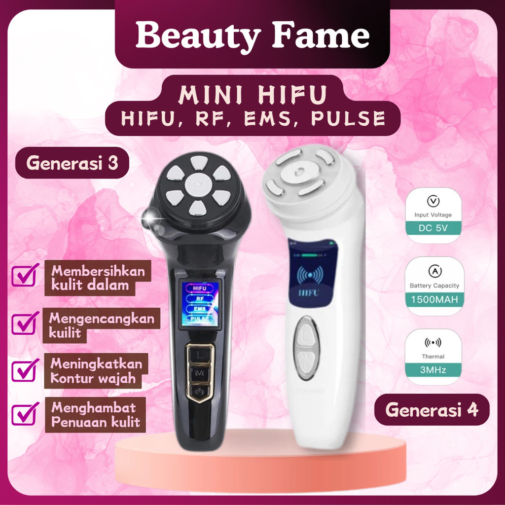 Jual Beauty Fame (GARANSI 1 TAHUN) Newest Mini HIFU RF EMS PULSE 4 in 1 ...