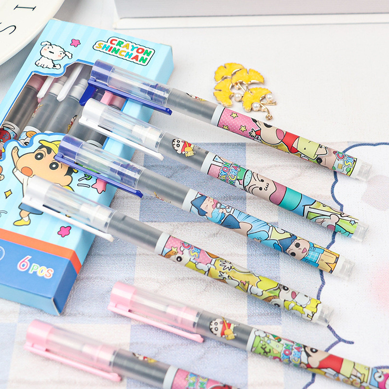 Jual [ GROSIR ATK ] COLLORFULL CARTOON PENS SHINCHAN THEMED / PULPEN ...