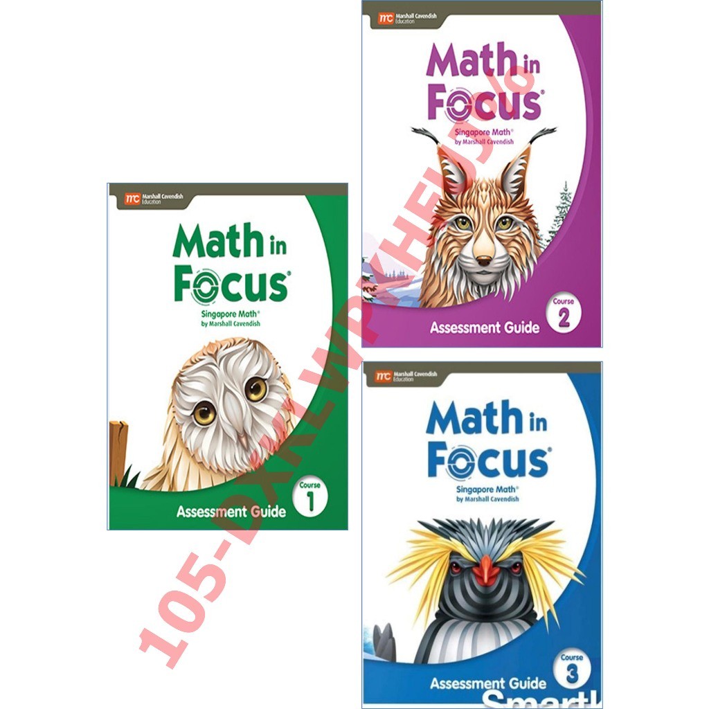 Jual Math in Focus Singapore Math Assessment Guide Course 1 2 3 (Grade ...