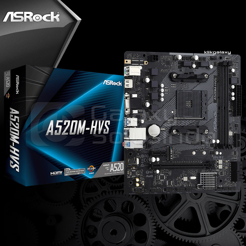 Jual Asrock A520M-HVS AMD AM4 A520 DDR4 Motherboard - Box / Bulk Packing | Shopee Indonesia