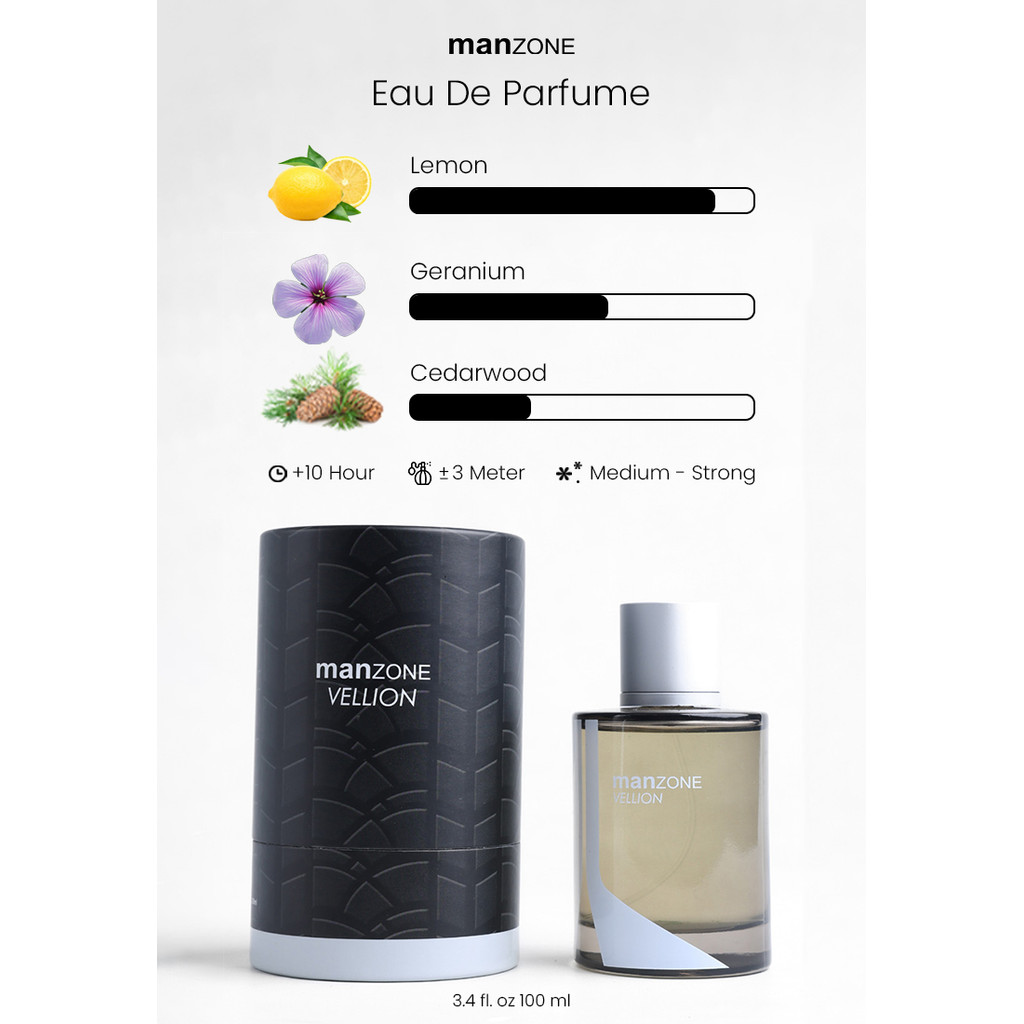 Jual MANZONE - Parfum Vellion 100ml - Grey | Shopee Indonesia