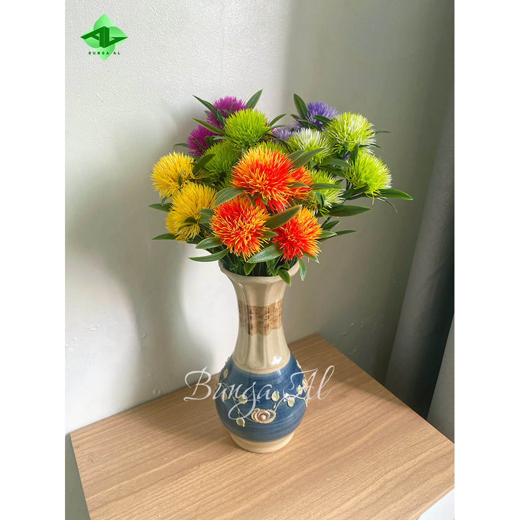Jual Bunga pom-pom rambutan tanaman palsu daun plastik hiasan ruang ...