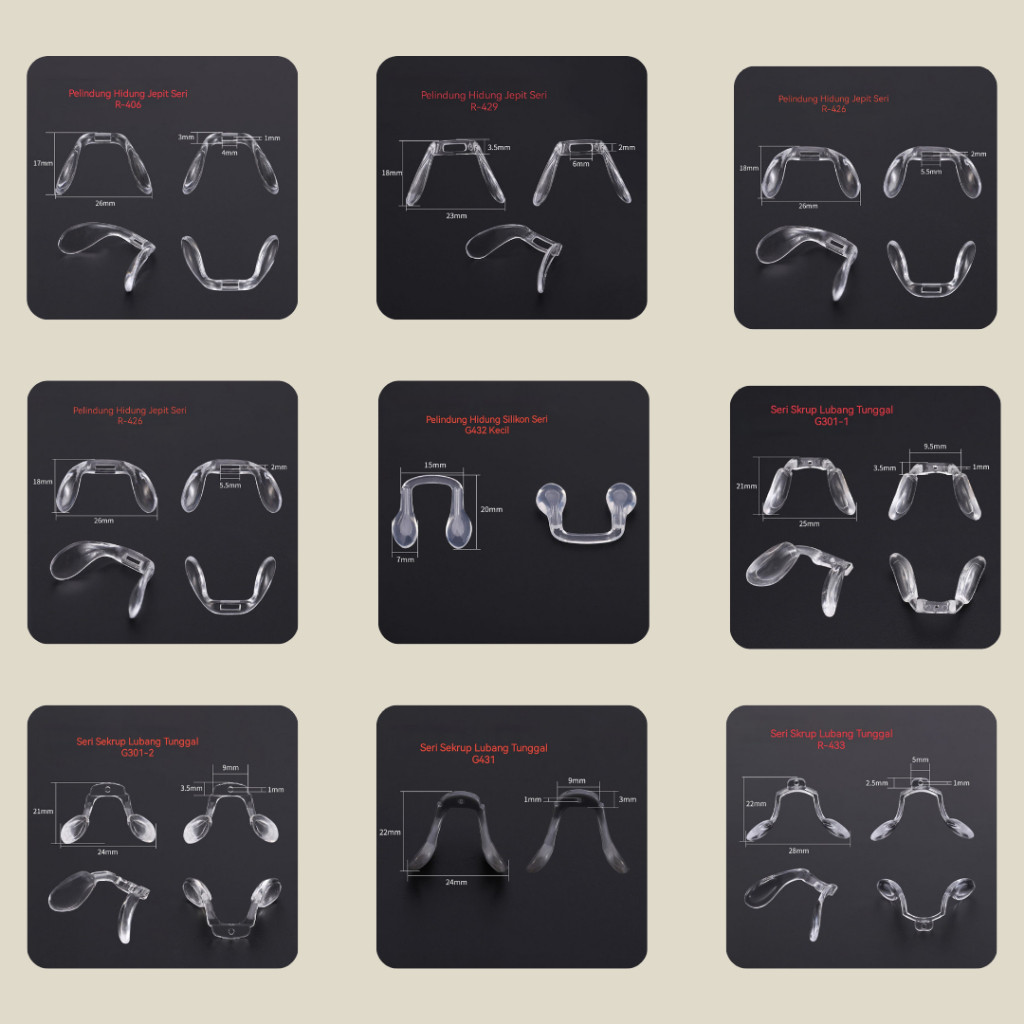 Jual Nosepad Sekrup Skrup pelindung Hidung jepit silikon Nosepad ...