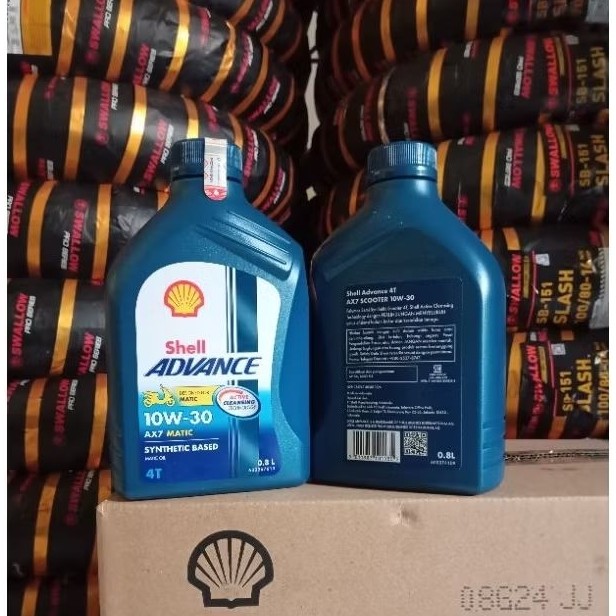 Jual Oli Motor Matic Terbaik Shell Advance 4T AX7 Scooter 10W-30 0,8 ...