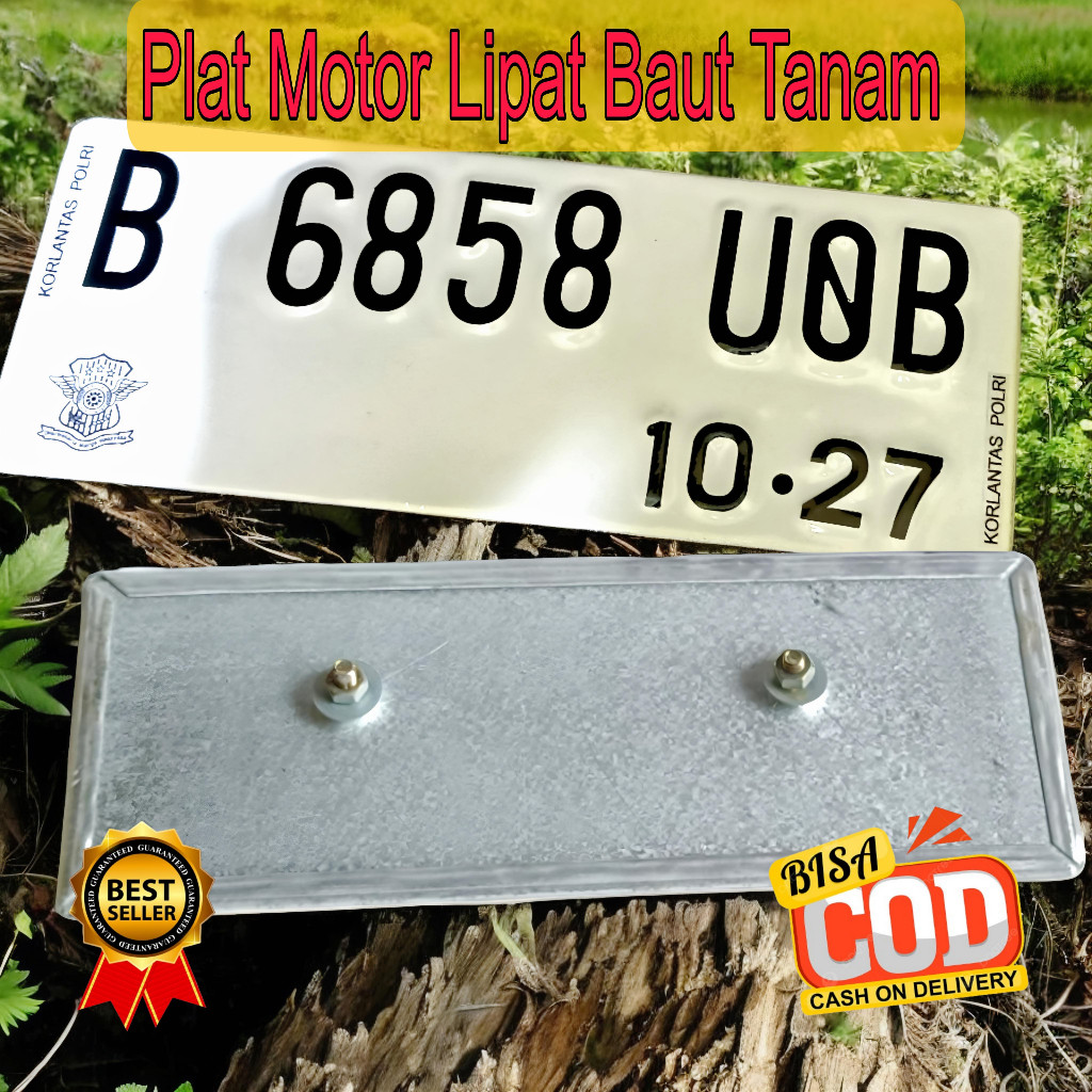 Jual Plat Motor Timbul Variasi Angka Baut Tanam Motor 26 x 10 cm By ...