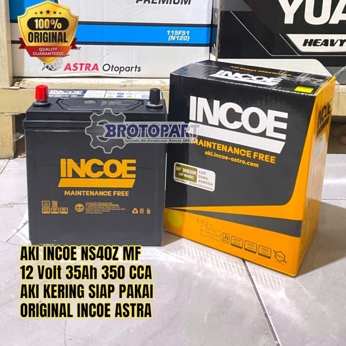 Jual Aki Mobil Suzuki Carry, Futura, Katana INCOE NS40Z MF Aki Kering 12v 35Ah ORIGINAL ASTRA ...