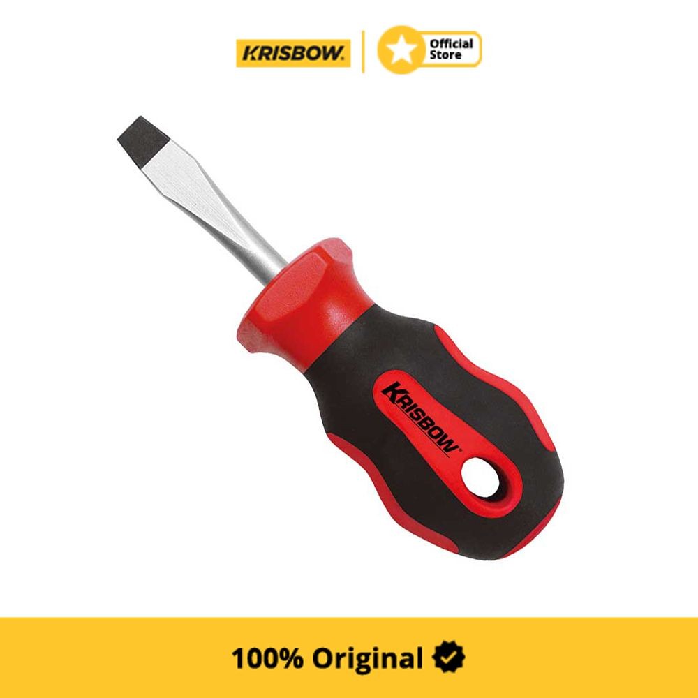 Jual Krisbow Screwdriver Obeng Stubby 5X38 mm - Merah | Shopee Indonesia