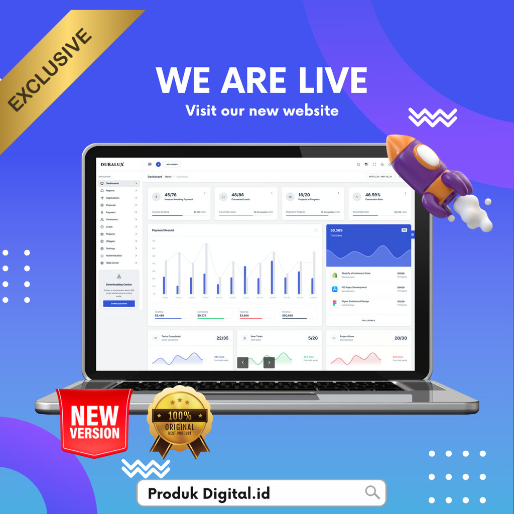 Jual CRM Admin Dashboard Bootstrap Template Premium | Shopee Indonesia