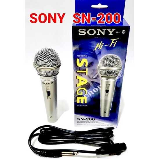 Jual MICROPHONE MIC MIK KABEL SONY SN-200 MICROPHONE KABEL SONY DYNAMIC ...