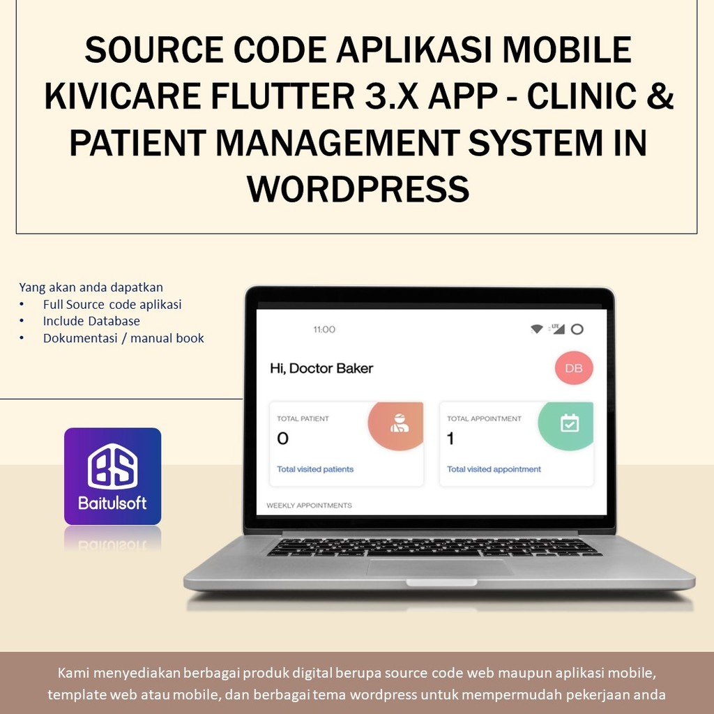 Jual SOURCE CODE APLIKASI MOBILE KIVICARE FLUTTER 3.X APP - CLINIC & PATIENT MANAGEMENT SYSTEM ...