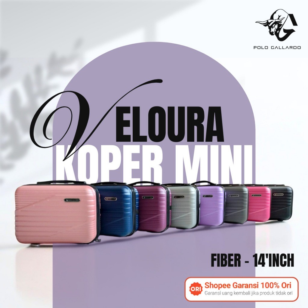 Jual Koper Kosmetik 14 Inch Polo Gallardo Veloura Premium Mini Beauty ...