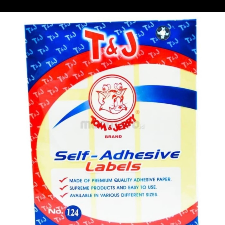 Jual Tom and jerry label 124 T&j labels no. 124 self-adhesive 1Pack saja | Shopee Indonesia