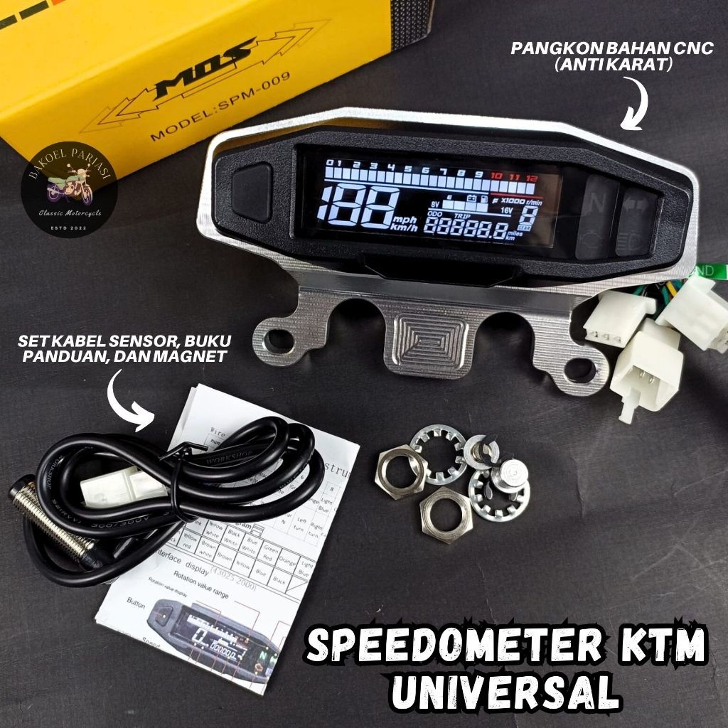 Jual SPEEDOMETER KTM DIGITAL MOS SPIDOMETER KTM SET KABEL DAN MAGNID ...
