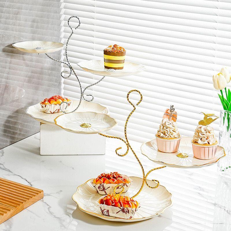 Jual [MS] Cake Tray Tier Cup Cake Stand Tempat Kue Dessert 3 Susun | Shopee Indonesia