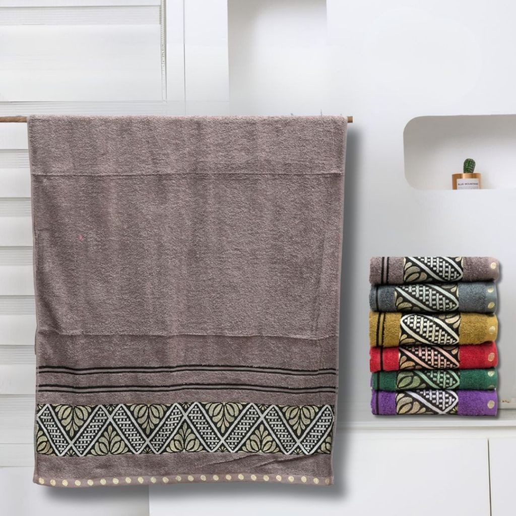 Jual YG53EW Handuk Mandi Jumbo Katun Ohanna Ukuran 80x160cm - Sandy ...